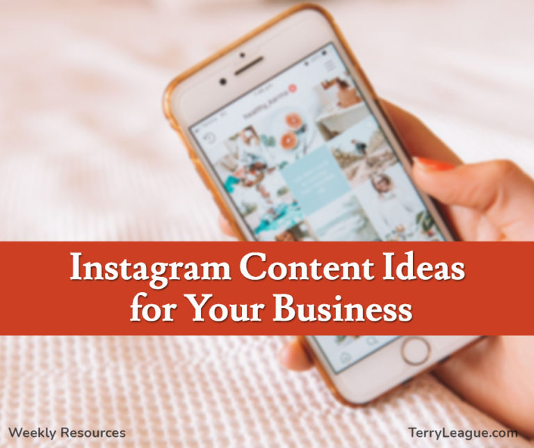 Instagram Content Ideas for Your Business | Weekly Resources - Terry League